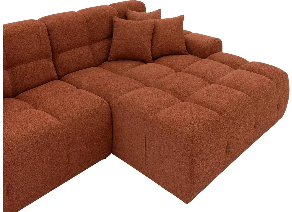 Goossens Excellent Bank Kubus - 30 X 30 Cm Stiksel oranje, stof, 1,5 ...