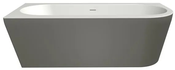 Xenz Charley half vrijstaand bad acryl 180x80x60cm links wit mat/cement ...