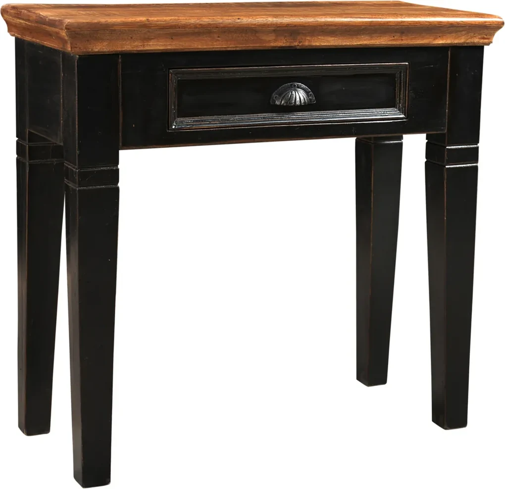 Landelijke Sidetable Zwart - 80 X 35cm. | BIANO