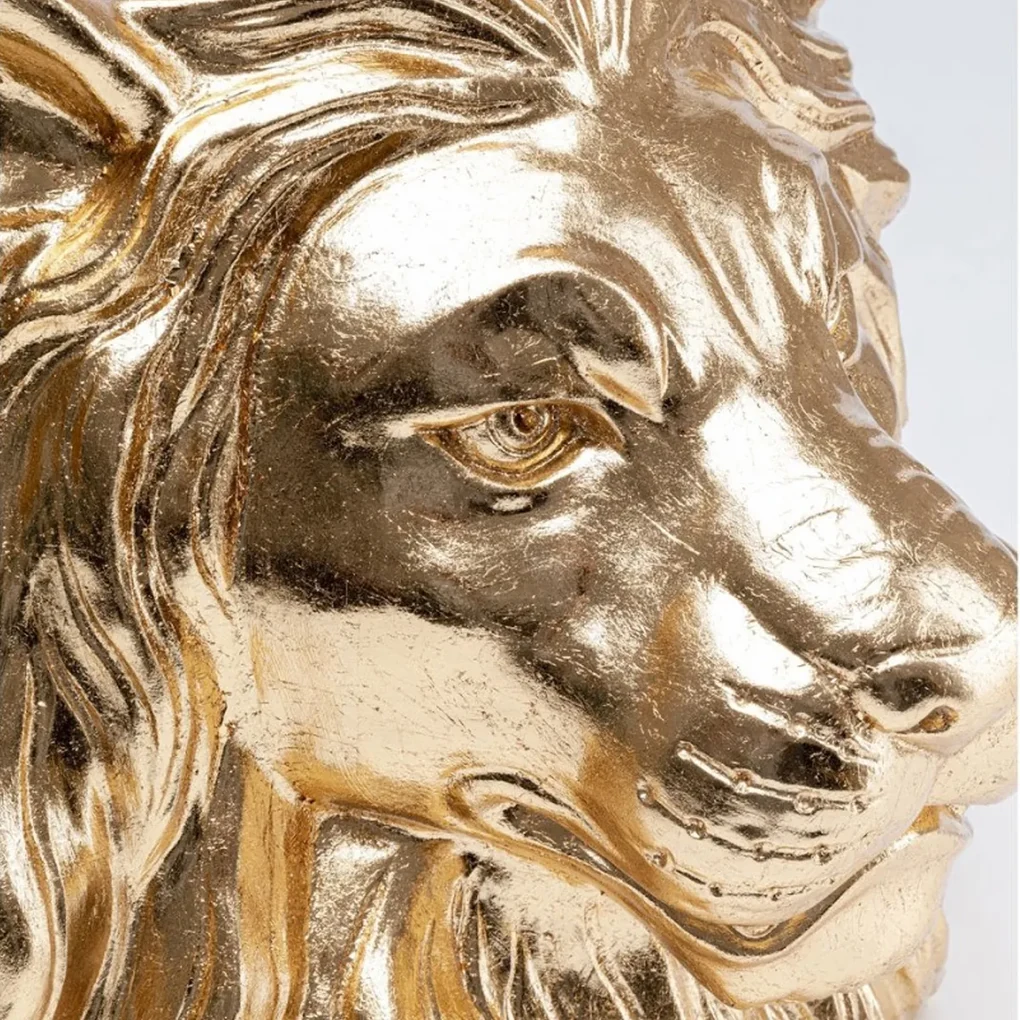 Kare Design Lion Gold Leeuwenkop Plantenbak Goud | BIANO