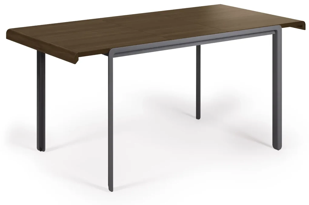 Kave Home Nadyria Design Eettafel Uitschuifbaar Walnoot 160-200 Cm | BIANO