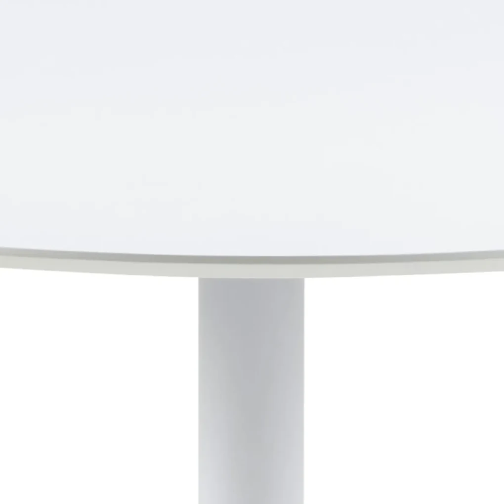 Witte Ronde Tafel Met Trompetpoot 110 Cm - 110 X 110cm. | BIANO