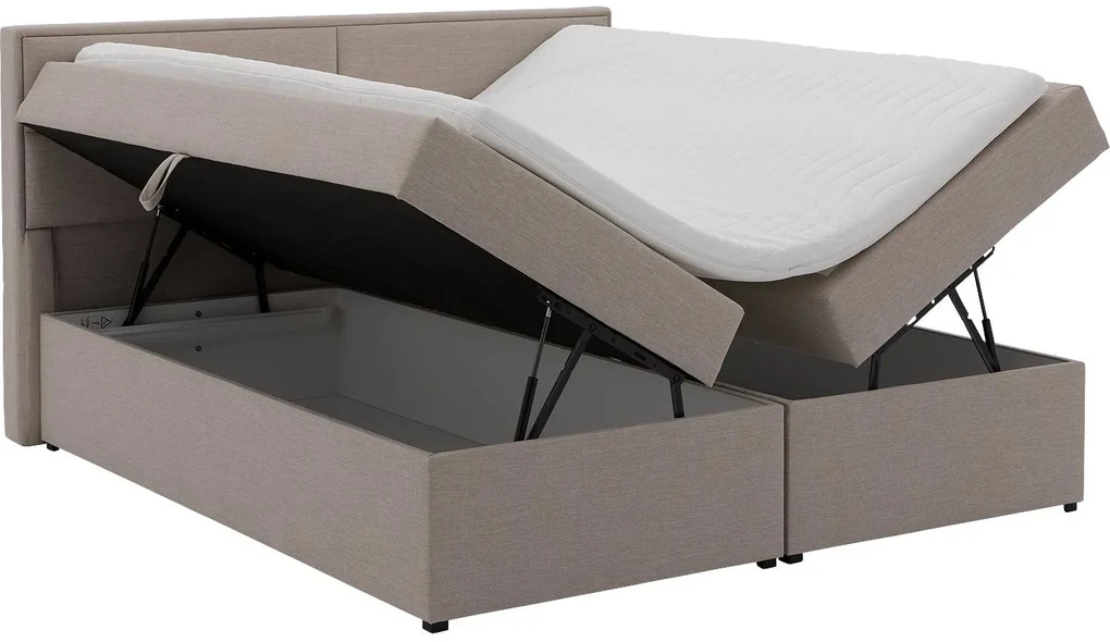 Goossens Basic Boxspring Compleet Gorium Storage Box, Vlak 160 x 200 cm ...