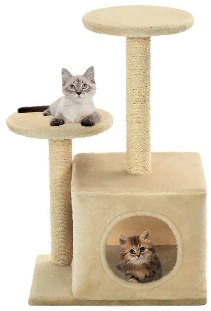 vidaXL Kattenkrabpaal met sisal krabpalen 60 cm beige | BIANO