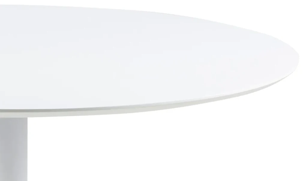 Witte Ronde Tafel Met Trompetpoot 110 Cm - 110 X 110cm. | BIANO