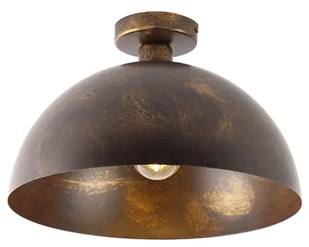 Industriële plafondlamp roestbruin 35 cm - Magna Classic Landelijk ...