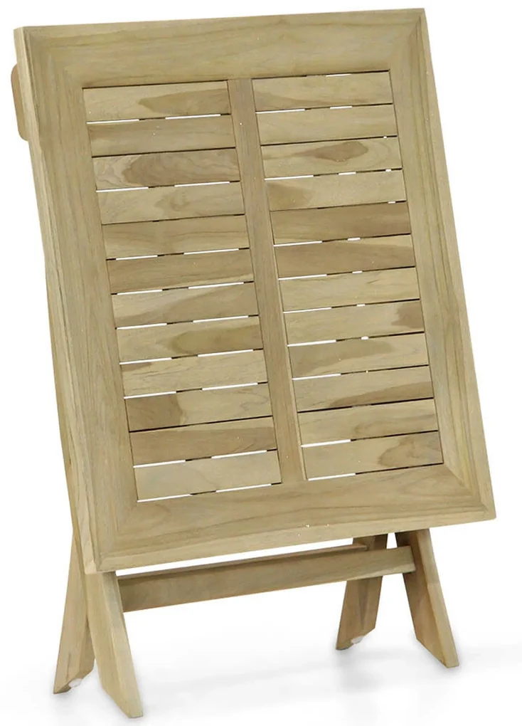 Tuintafel vierkant 80 x 80 cm Old teak greywash Derby inklapbare | BIANO