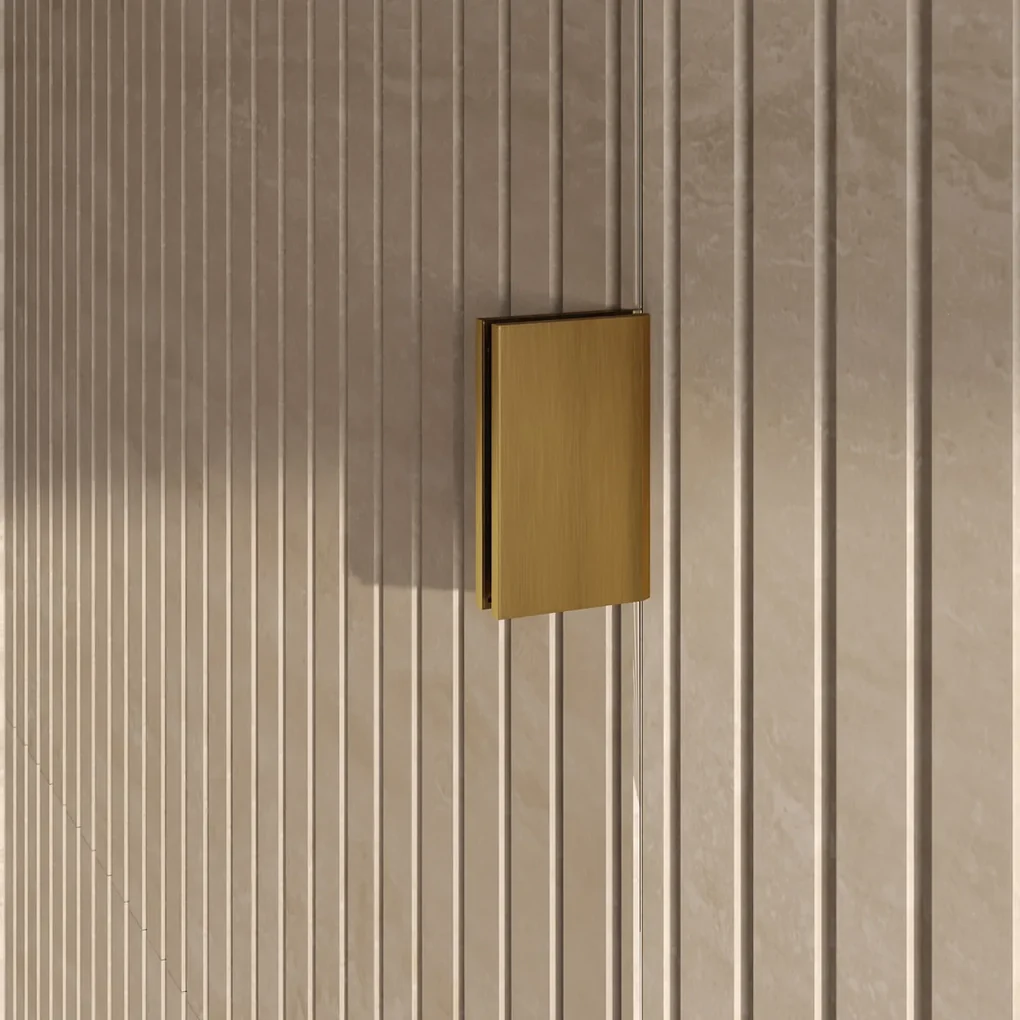 Brauer Void profielloze inloopdouche 90cm met 40cm zijwand messing ...