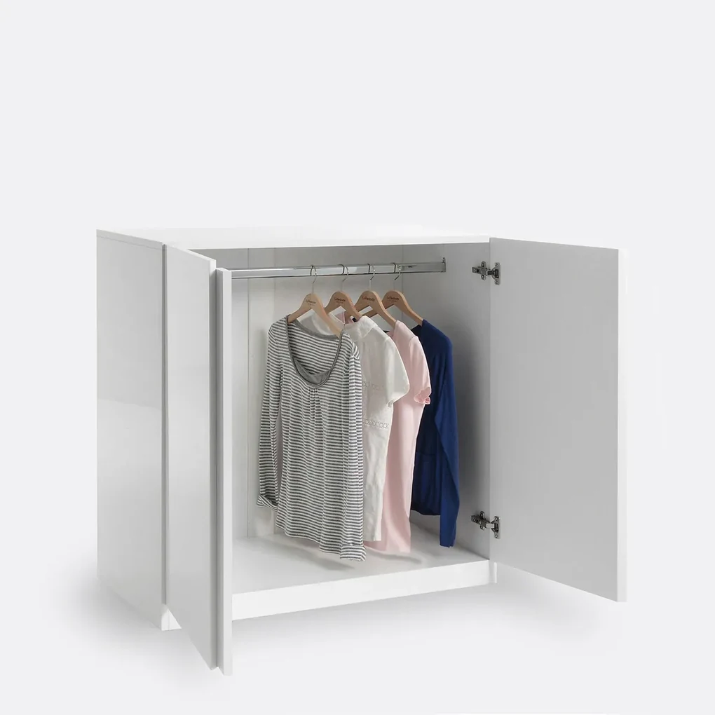 Lage kast met 2 deuren, hangkast, LEO | BIANO