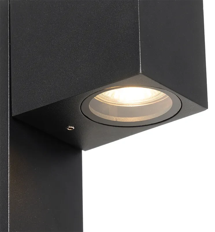 Industriële staande buitenlamp zwart 35 cm IP44 - Baleno Modern ...