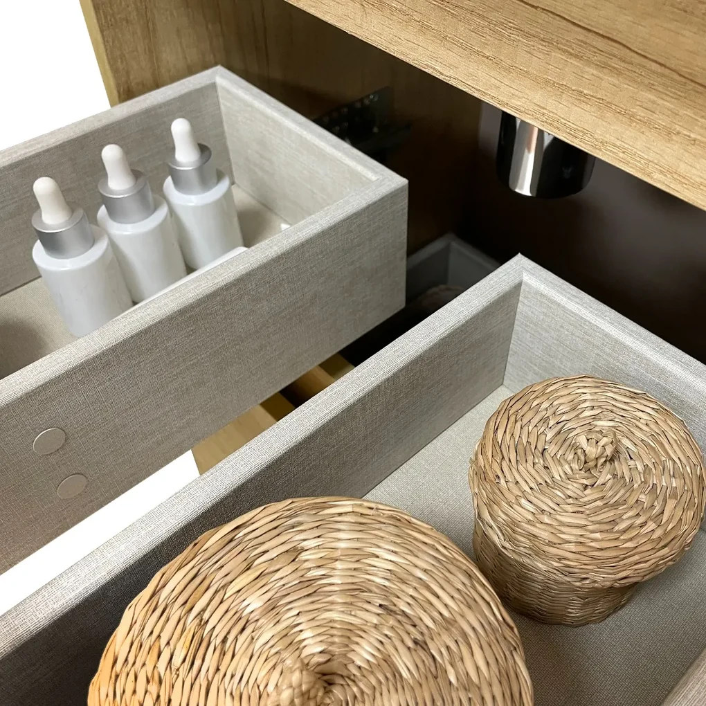 Mueller Minus badmeubel 45cm mat zwart met glans witte wastafel | BIANO