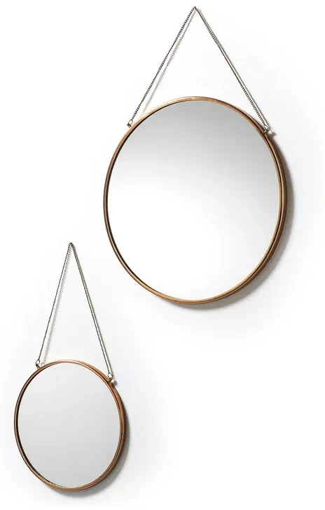 Kave Home Icon Koperen Spiegel Set Rond - 26x26cm | BIANO