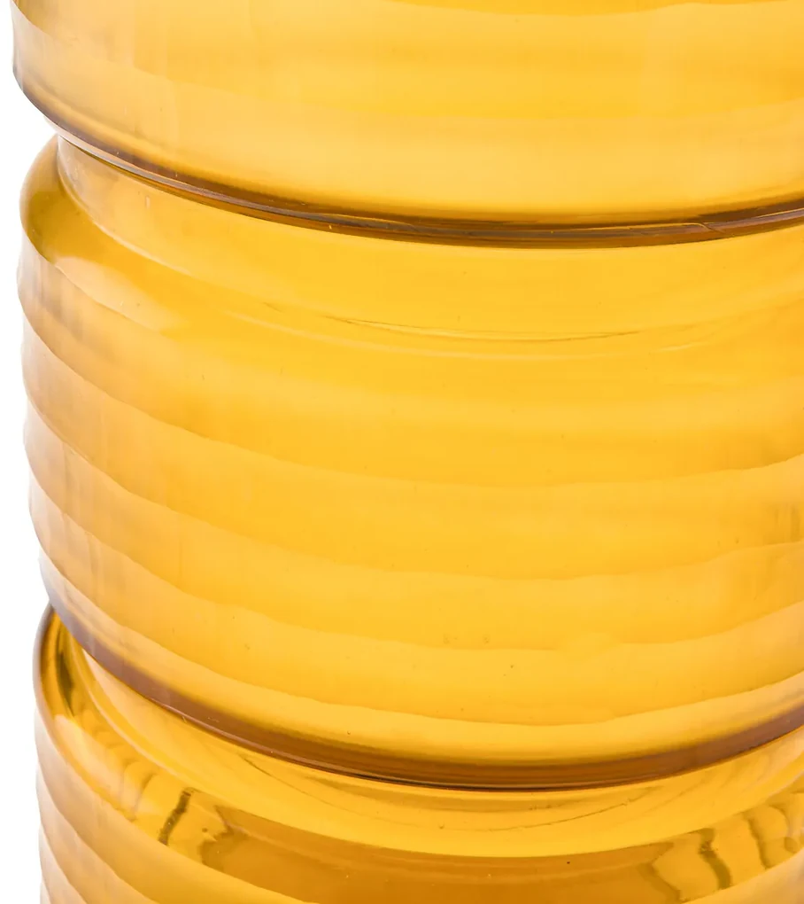 Gele doorzichtige glazen vaas, Sunira | BIANO