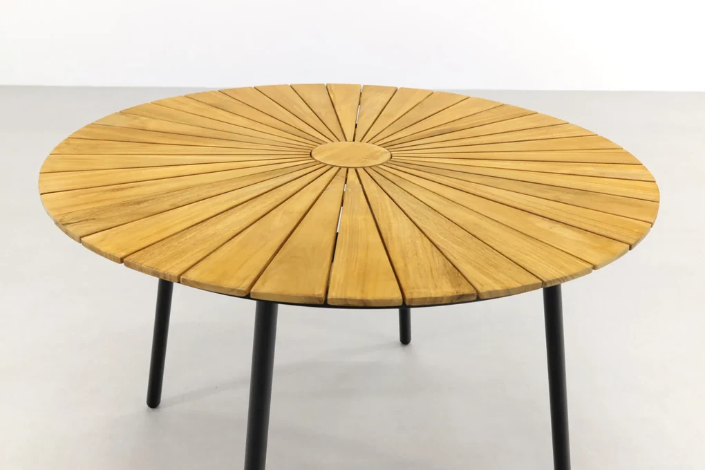 Dave teak tuintafel rond - Ø 110 cm. | BIANO