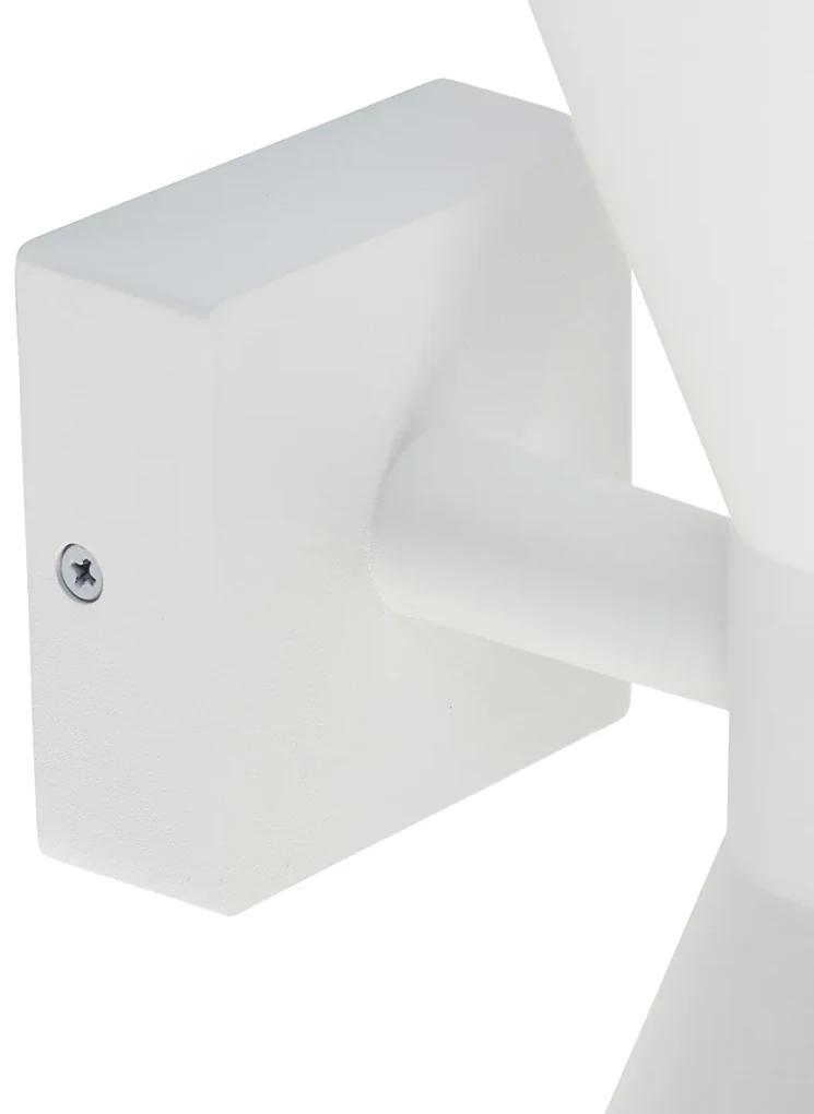 Moderne wandlamp wit 2-lichts - Rolf Modern GU10 IP44 rond ...