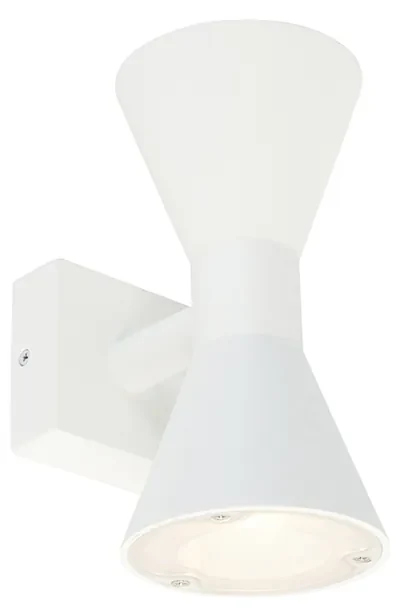 Moderne wandlamp wit 2-lichts - Rolf Modern GU10 IP44 rond ...