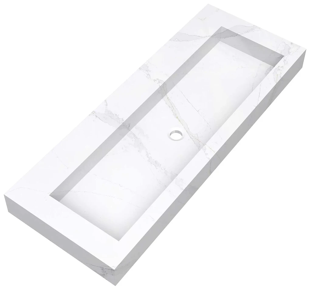 Sanituba Nature badmeubel 120cm mat zwart met wastafel Artificial ...