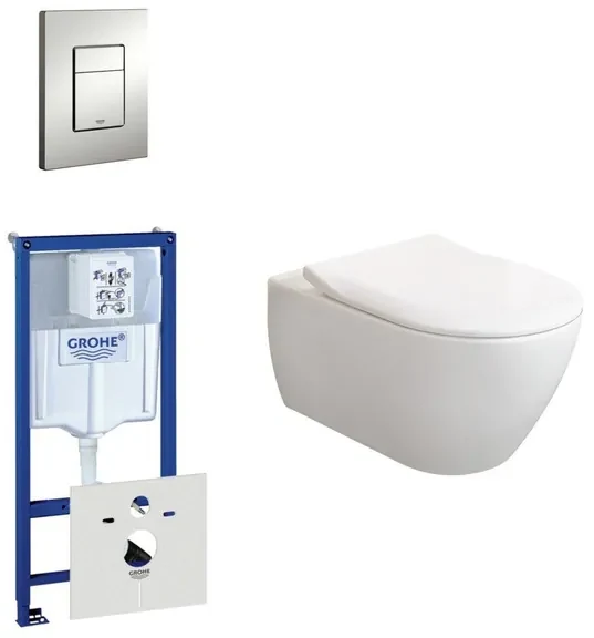Villeroy & Boch Subway 2.0 ViFresh toiletset met slimseat softclose en ...