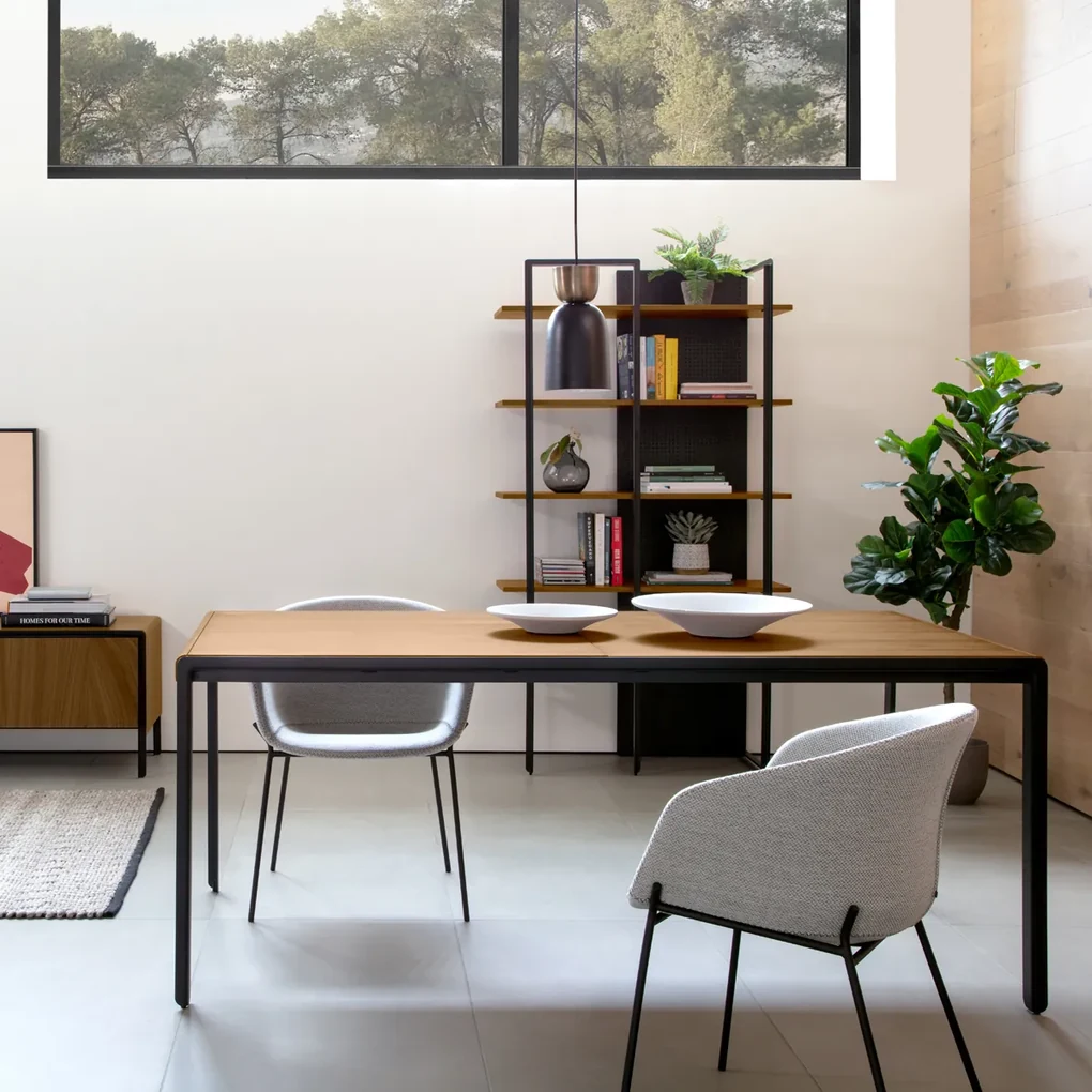 Kave Home Nadyria Design Eettafel Uitschuifbaar Walnoot 160-200 Cm | BIANO