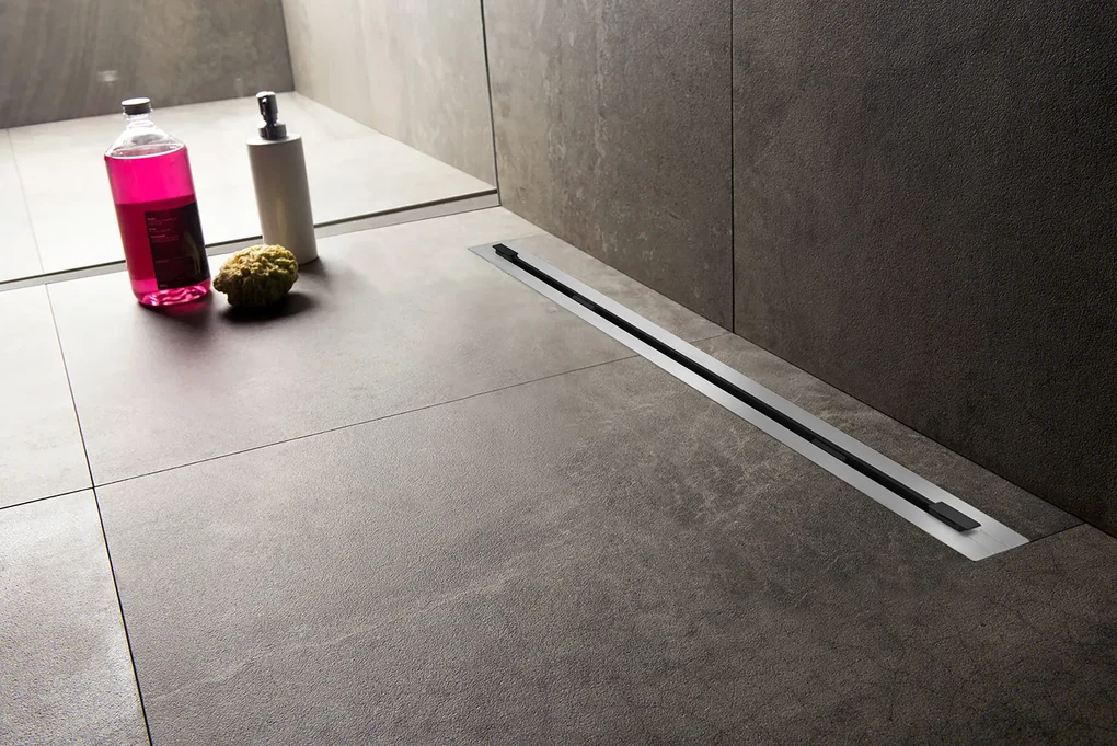 Sanigoods Compact 60cm douchegoot RVS mat zwart met draaibaar sifon | BIANO