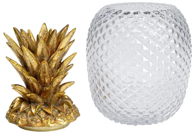 Kare Design Pineapple Visible Ananas Glas En Goud | BIANO