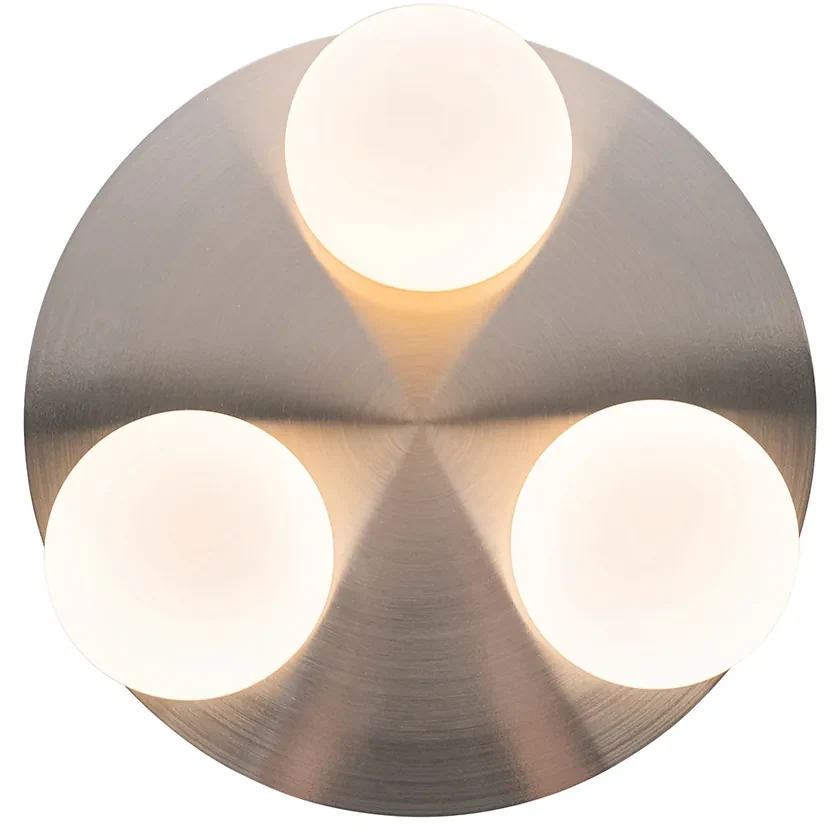 Moderne badkamer plafondlamp staal 3-lichts - Cederic | BIANO