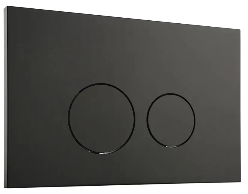 Qeramiq Push metalen drukplaat mat zwart met ronde knoppen voor o.a ...