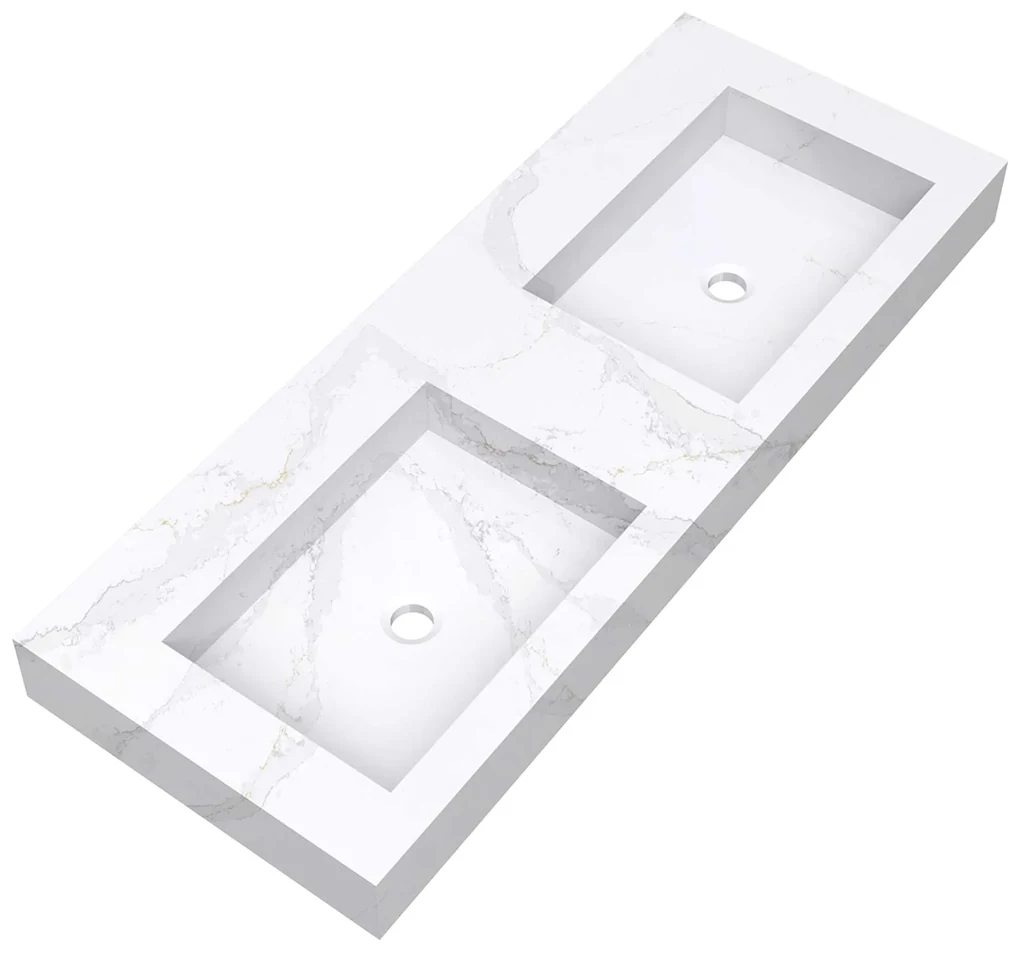 Sanituba Nature badmeubel 120cm sahara met wastafel Artificial Marble ...