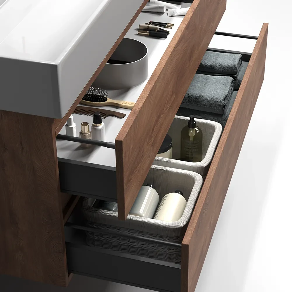 Sanituba Nature badmeubel 120cm viking shield met wastafel Artificial ...