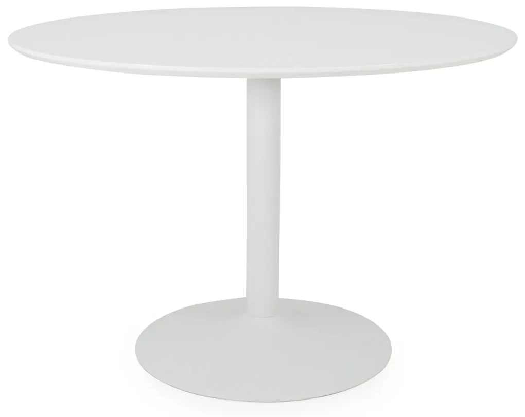 Tenzo Taco Witte Ronde Eettafel Trompetvoet - 110 X 110cm. | BIANO