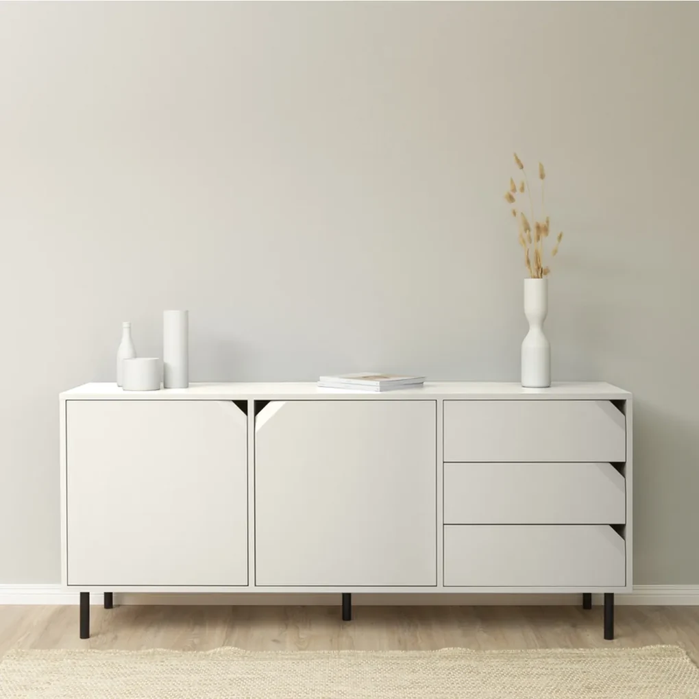 Tenzo Corner Groot Dressoir Wit - 176.5x43x77cm. | BIANO