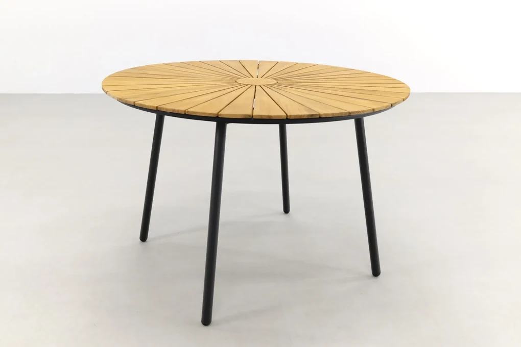 Dave teak tuintafel rond - Ø 110 cm. | BIANO