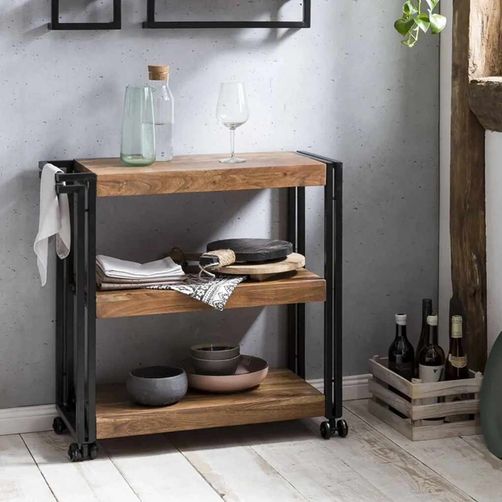 Industriele Open Kast Op Wielen - 80 X 40cm. | BIANO