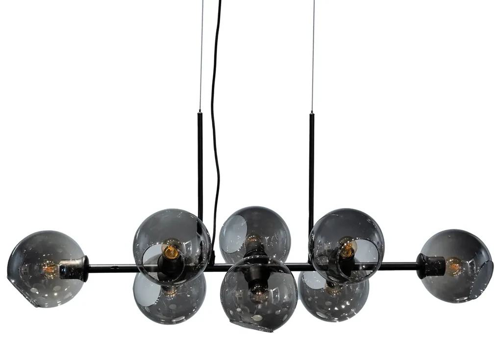 By-Boo Stellar Zwarte Hanglamp Met Glazen Bollen | BIANO