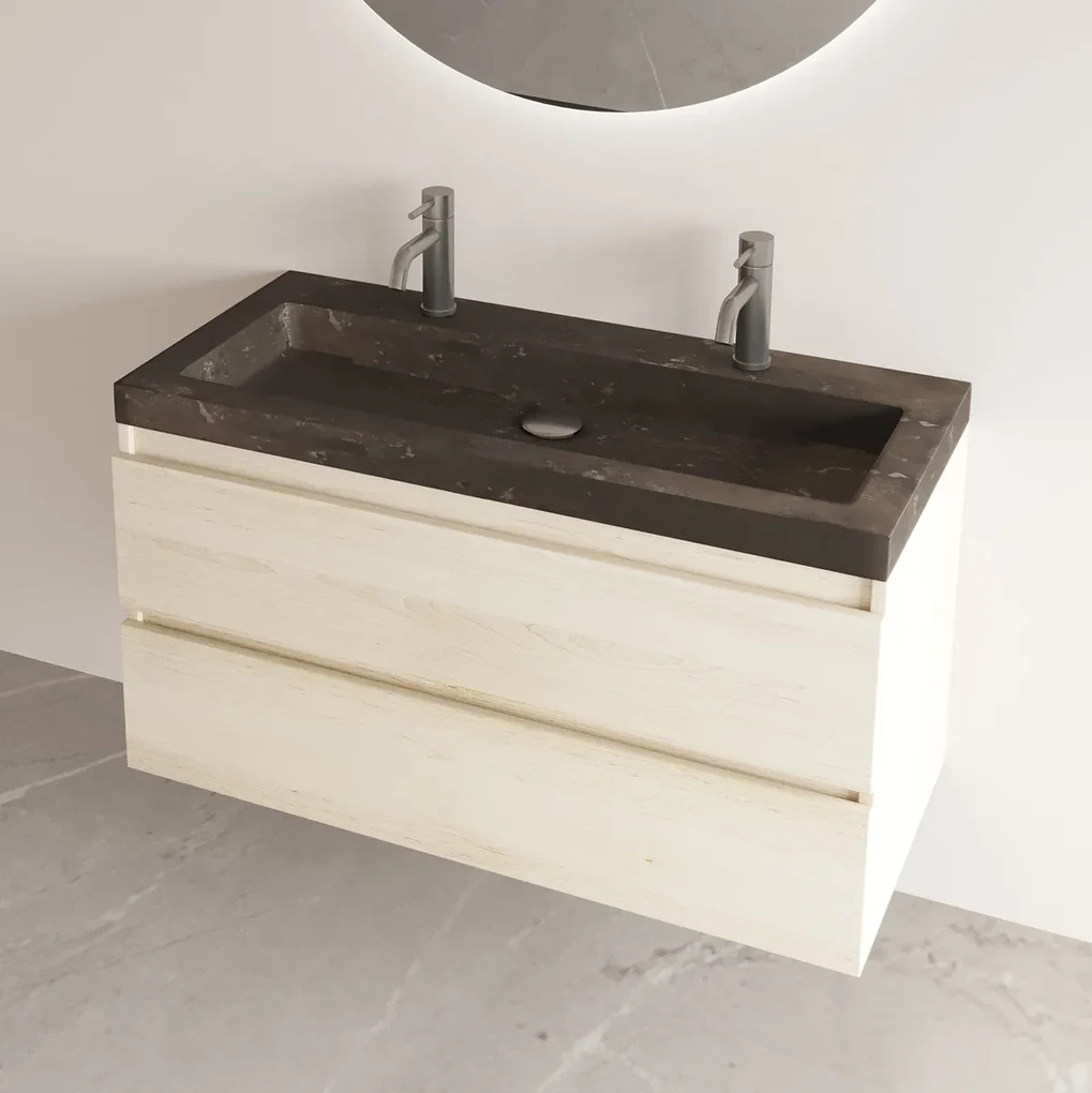 Fontana - Freestone - - Badkamermeubel zonder spiegel - 1 Wasbak(ken ...