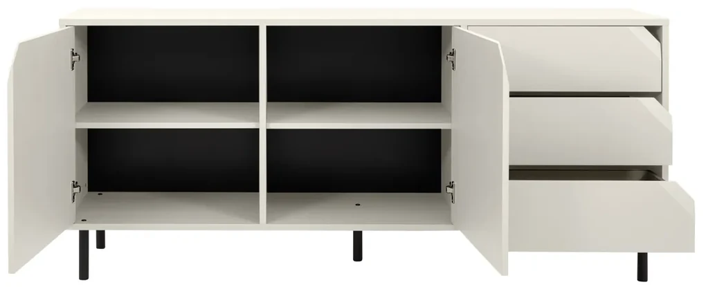 Tenzo Corner Groot Dressoir Wit - 176.5x43x77cm. | BIANO