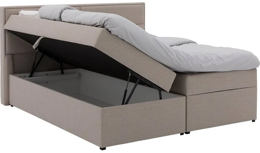 Goossens Basic Boxspring Compleet Gorium Storage Box, Vlak 160 x 200 cm ...