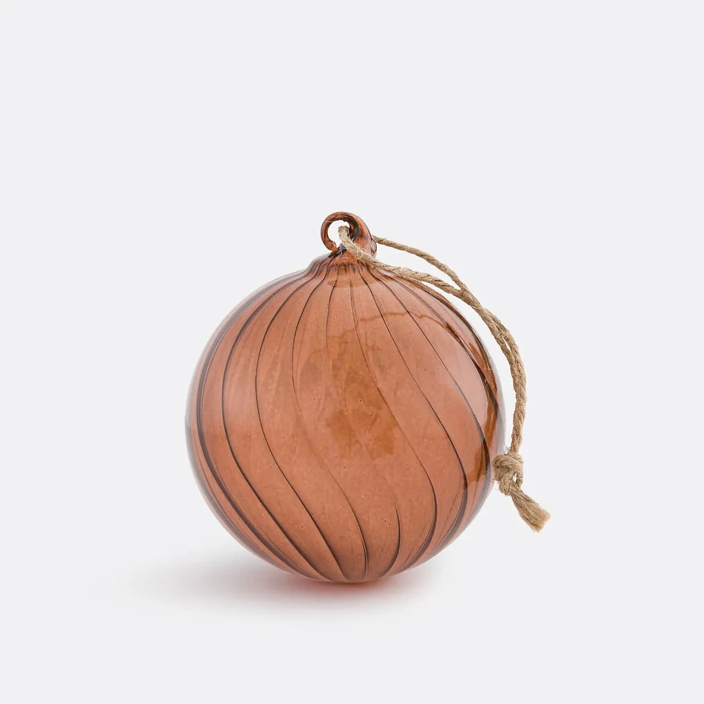 Set van 12 gedraaide glazen bollen, Caspar | BIANO