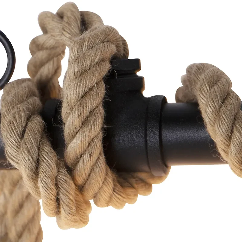 Eettafel / Eetkamer Industriële hanglamp zwart 6-lichts - Plural ...