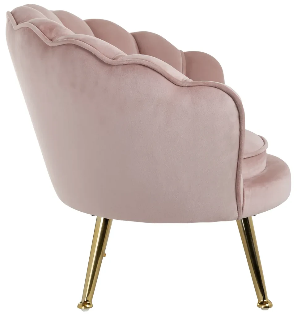 Richmond Interiors Charly Kinderfauteuil Roze Velvet Met Goud | BIANO