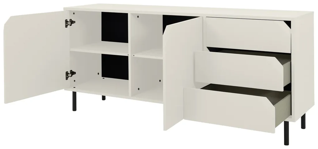 Tenzo Corner Groot Dressoir Wit - 176.5x43x77cm. | BIANO