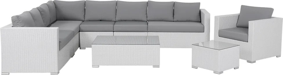 Loungeset wicker wit XXL | BIANO