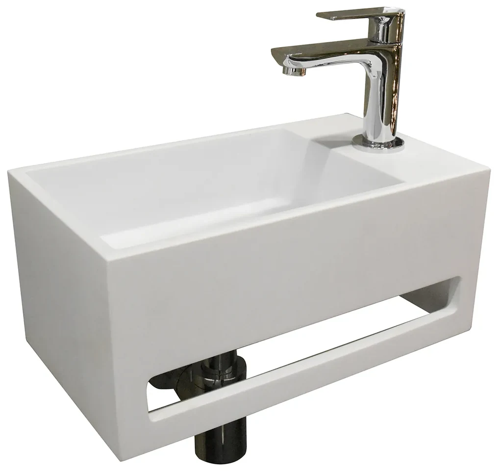 Mueller Solid Surface fontein met handdoekhouder rechts | BIANO