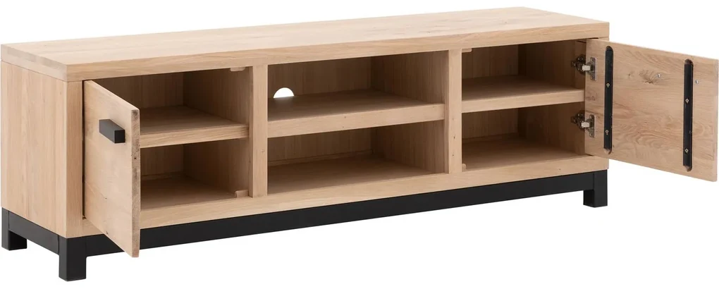 Goossens Tv Meubel Sans, 2 deuren 1 open vak 160 cm breed | BIANO