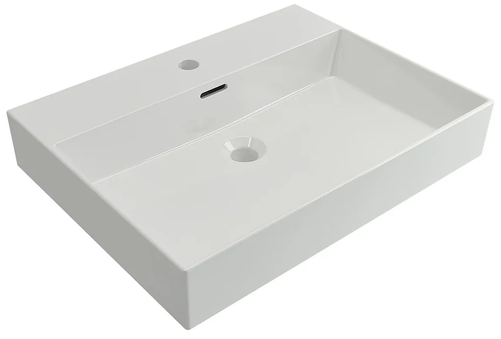 Fontana badkamermeubel 60cm beach eiken met Plieger Kansas wastafel ...