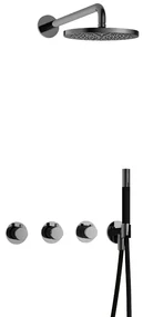 Hotbath Cobber IBS70 inbouwdouche zwart chroom | BIANO