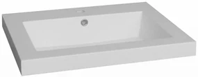 Lambini Designs Como wastafel mineraalmarmer 60cm met kraangat wit ...